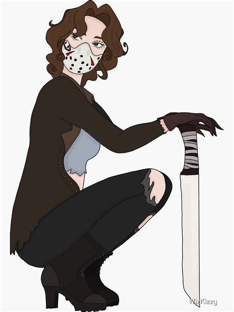 Female Jason Voorhees Sticker For Sale By Wizkizzy Redbubble
