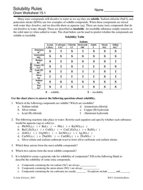 Fillable Online Net Ionic Equation For NaCl KNO3 Does A Precipitate