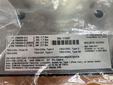 Jpi Edm 930 For Sale Never Used With Sensors Avionics Parts