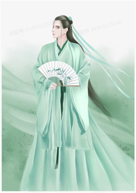 手绘汉服文化古风美男素材图片免费下载 PNG素材 编号ve9iwgr07 图精灵