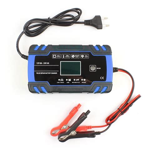 자동 12v 24v 오토바이 자동차 배터리 충전기 12v 8a 24v 4a Vrla Sla Agm Gel 충전기 펄스 수리 납산 배터리 충전기