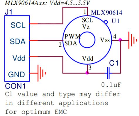Mlx90614 Non Contact Ir Temperature Sensor Pinout Datasheet Equivalents And Specs