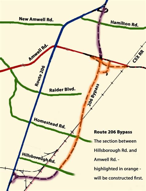 Gillette On Hillsborough New Route 206 Bypass Map