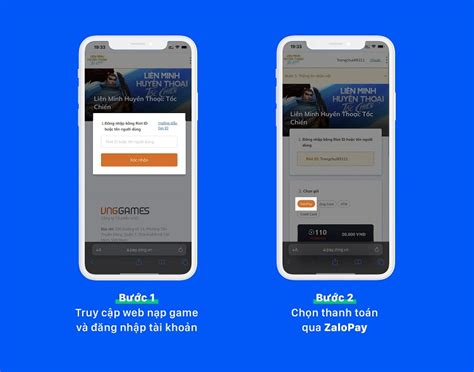 Cách nạp thẻ Tốc Chiến VNG đơn giản Gói nạp ZaloPay