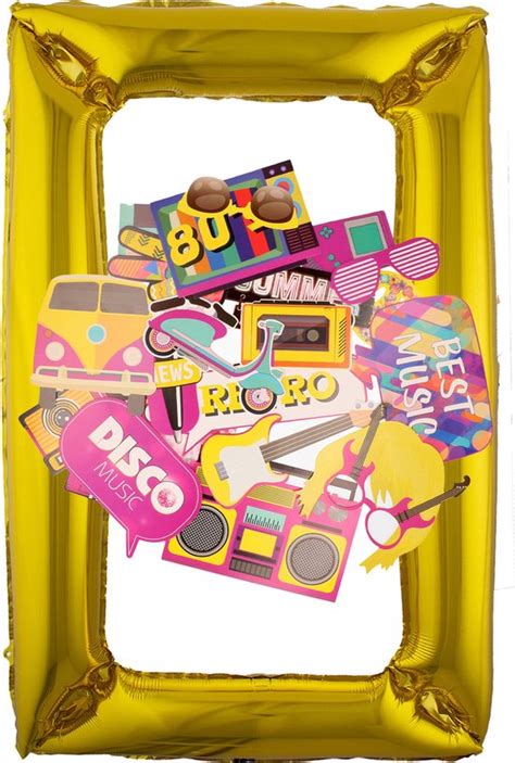 Foto Prop Set Met Frame Goud Verjaardagthema Feestje 31 Delig
