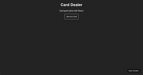Random Card Generator Tutorial Codesandbox