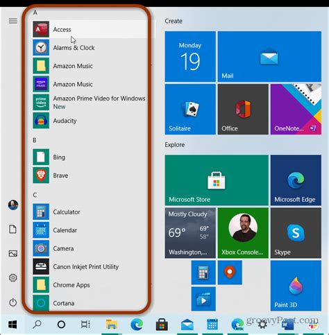 如何在windows 10的开始菜单上隐藏应用程序列表 数字指南