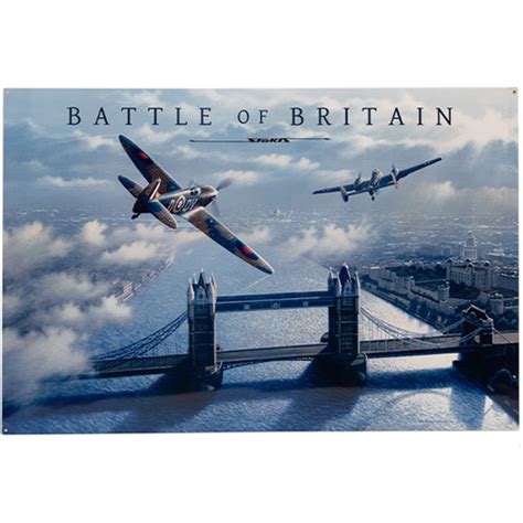 Military Aviation Battle Of Britain Aircraft Metal Sign Mancave