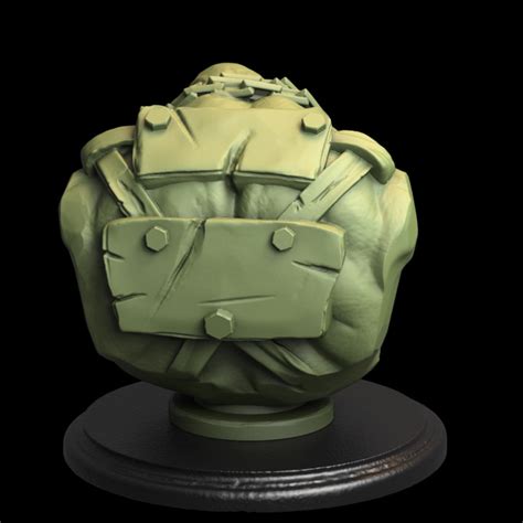 3D Printable Ogre Bust Pre Supported By TytanTroll Miniatures