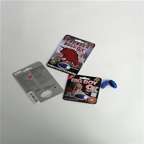 Male Enhancement Pills Blister Card Packing Custom Printed Rhino 69 Sex Pill 3d Card