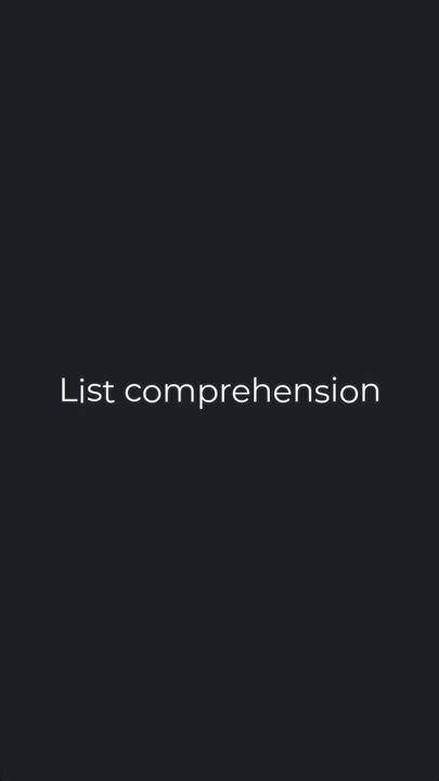 Python Hack 🐍 Simplify Your Code With List Comprehension Python