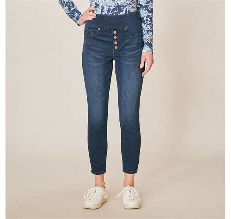Diane Gilman Virtual Stretch Comfort Waist Pull On Skinny Jean Tscca