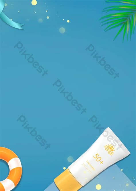 Blue Light Effect Background Simple Plant Sunscreen Psd Free Download