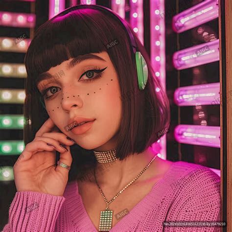 Ai创作图蒸汽波美学 大理石莉薇娅头像 蒸汽波风格 Ins霓虹灯 蒸汽波 马赛克蒸汽波 Ins风人物 漫画风少女感设计感 赛博朋克风格打扮 赛博朋克时尚未来 蒸汽波艺术 质感合成风 Ins潮流