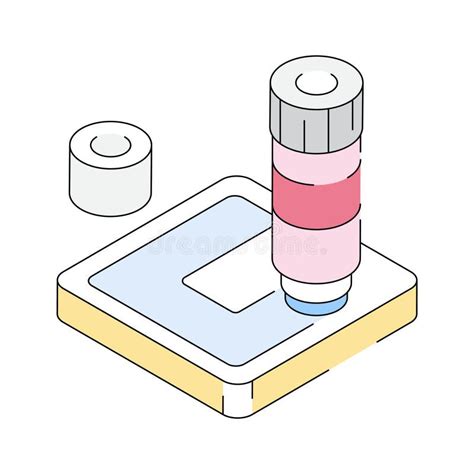 Ready To Use Isometric Outline Icon Denoting Glue Stick Stock Vector Illustration Of Equipment