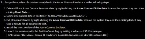 High Demand On Azure Cosmos DB Emulator When Adding A New Collection