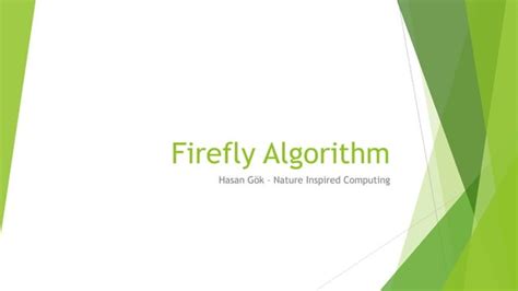 firefly algorithm ppt