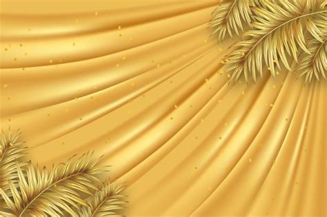 현실적인 금색 배경 프리미엄 벡터