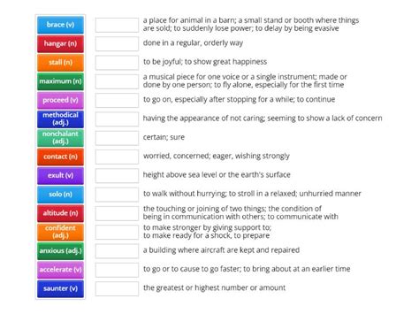 Wordly Wise Lesson 11 Match Up