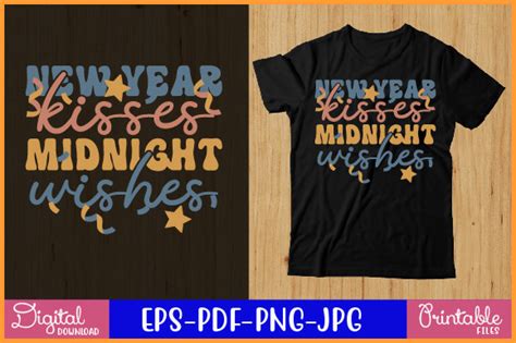 New Year Wishes Midnight Kisses Graphic By Crafthouse Creative Fabrica