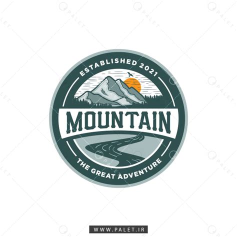 وکتور آرم لایه‌باز طبیعت لوگو طبیعت