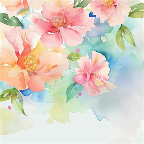Fondo De Flores De Acuarela 20375871 Vector En Vecteezy