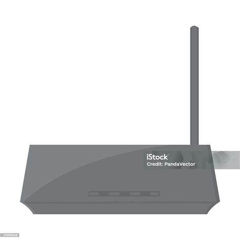 Kartun Ikon Router Ikon Pc Tunggal Dari Teknologi Besar Ilustrasi Stok