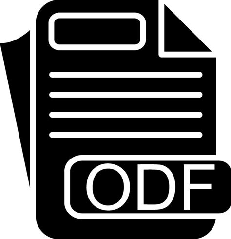 Odf File Format Glyph Icon 53904401 Vector Art At Vecteezy