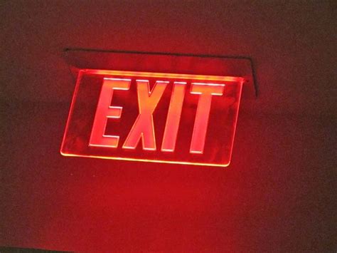 Red Exit Sign Washington Dc January 2013 Exit Sign Neon Signs