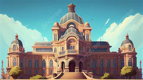 건물 궁전 만화 배경 건물 건축물 빌딩 배경 일러스트 및 사진 무료 다운로드 Pngtree