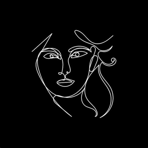 Premium Vector Woman Face One Line Art Woman Face Continuous Line Art