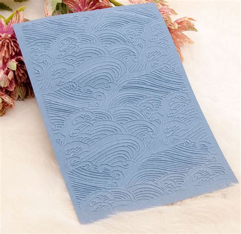 Waves Japanese Embossing Folder Texture Stamp Adaptium