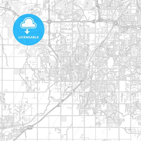 Olathe Kansas Usa Bright Outlined Vector Map Hebstreits