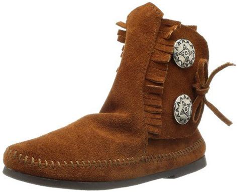 Minnetonka Womens 2 Button Hardsole Boot Boots Women Fashion Boot