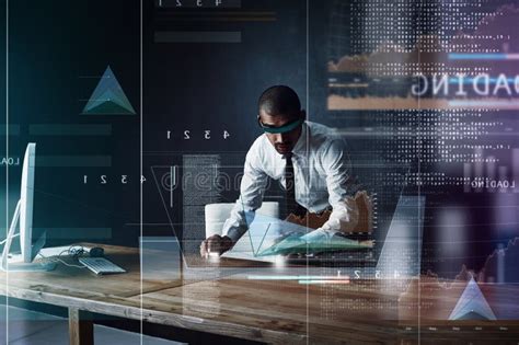 Business Man And Vr For Overlay In Office Of Software Programming Website Update And Coding