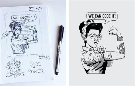 Girls Who Code T Shirt On Behance