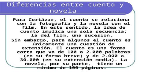 Diferencias Entre Cuento Y Novela Diapos PPT Powerpoint