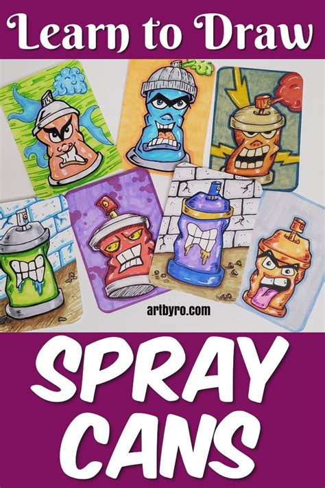 Learn To Draw Graffiti Spray Cans Easy Drawings For Beginners Graffiti Spray Can Art