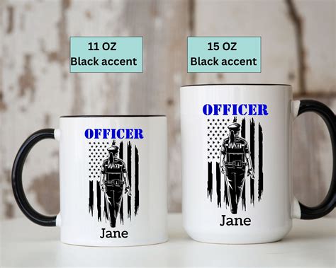 Personalized Female Police Officer Mug Custom Police Officer Coffee