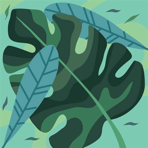 Jungle Exotic Leafs Pattern 10480827 Vector Art At Vecteezy