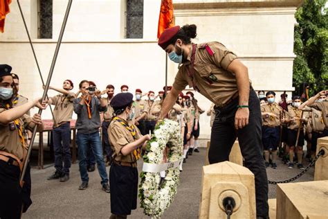 Homenetmen Scouts During Commemoration Of April 24 Armenian Genocide In