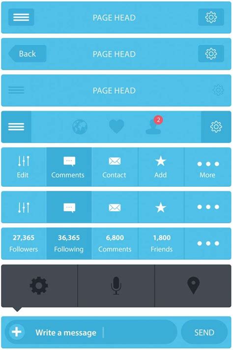 Amazing Collection Of Flat Mobile Ui Kit 2014