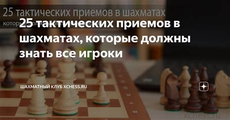25 тактических приемов в шахматах которые должны знать все игроки Шахматный клуб Дзен