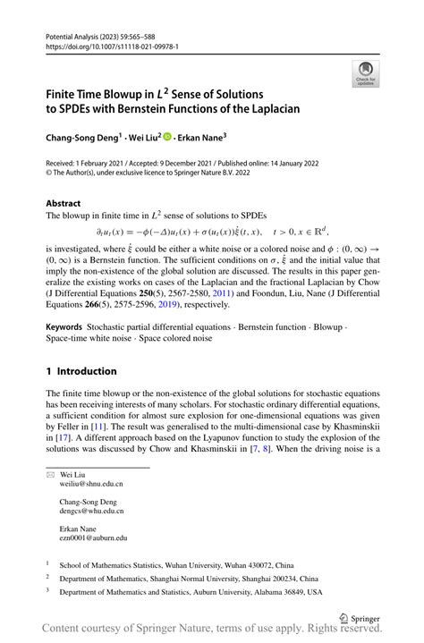 Finite Time Blowup In L Sense Of Solutions To Spdes With Bernstein Functions Of The Laplacian