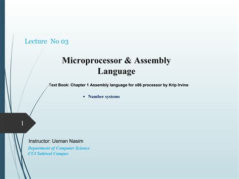 SOLUTION Computer Organization Assembly Language Lec3 1 Studypool