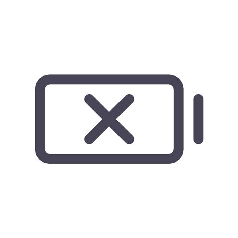 Battery X Vector SVG Icon - SVG Repo