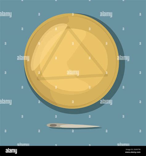 Vector Isolated Illustration Of The Korean Dalgona Game With A Triangle