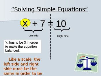 Solving Simple Equations By Chris Seiler TPT