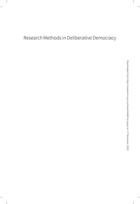 pdf research methods in deliberative democracy
