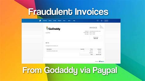 Fraudulent Invoices Via Paypal From Godaddy Search Commander Inc